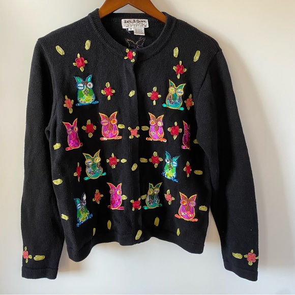 Jack B. Quick | Sweaters | Vintage Jack B Quick Winking Owl Embroidered ...